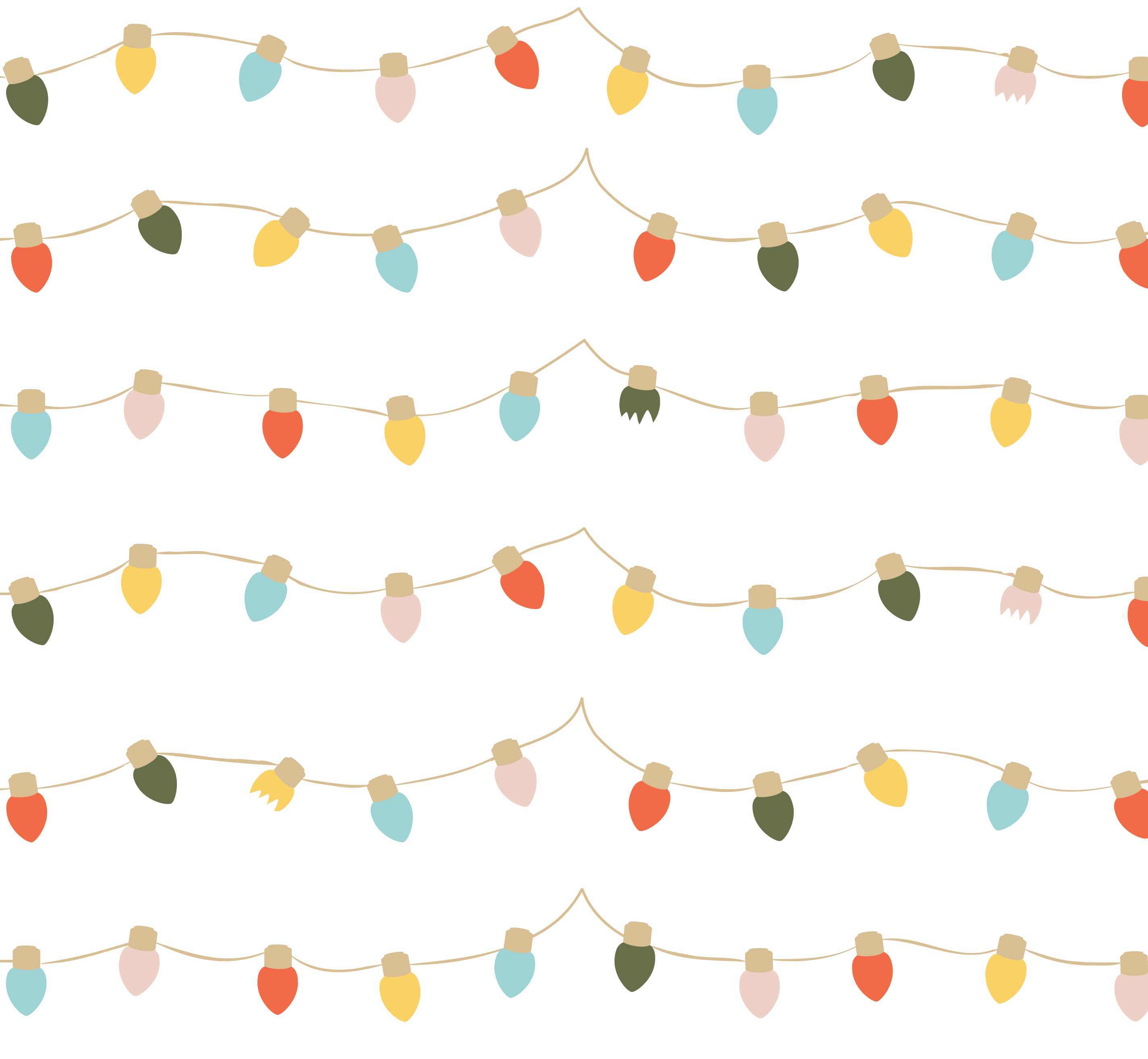 Retro Twinkle Lights, a Pattern Graphic by origamiprints