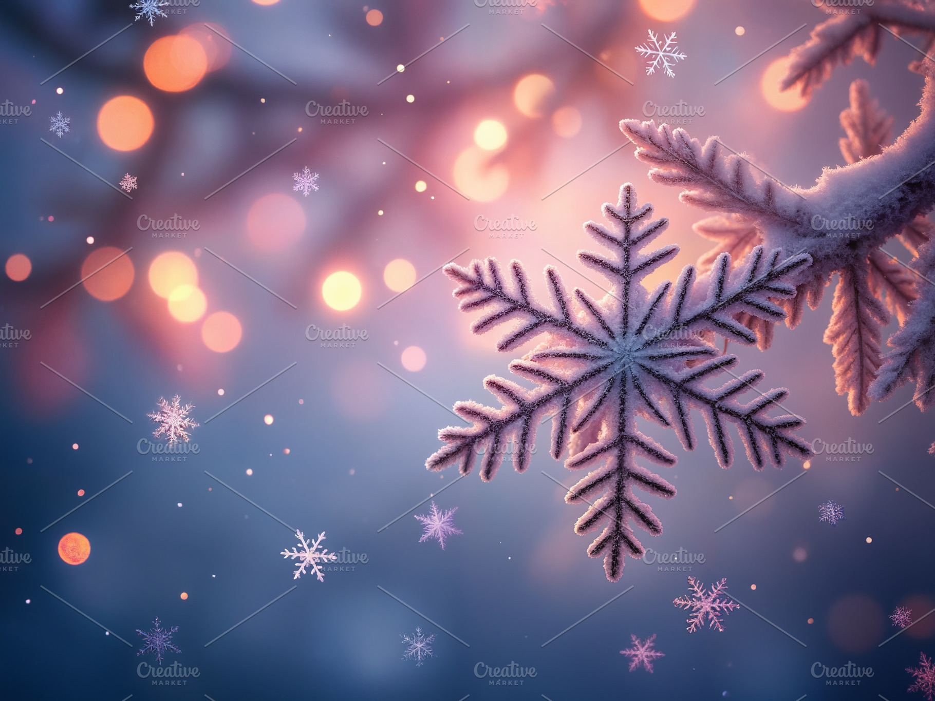 Snowflake Night Light Background, a Background Photo by h.utomo