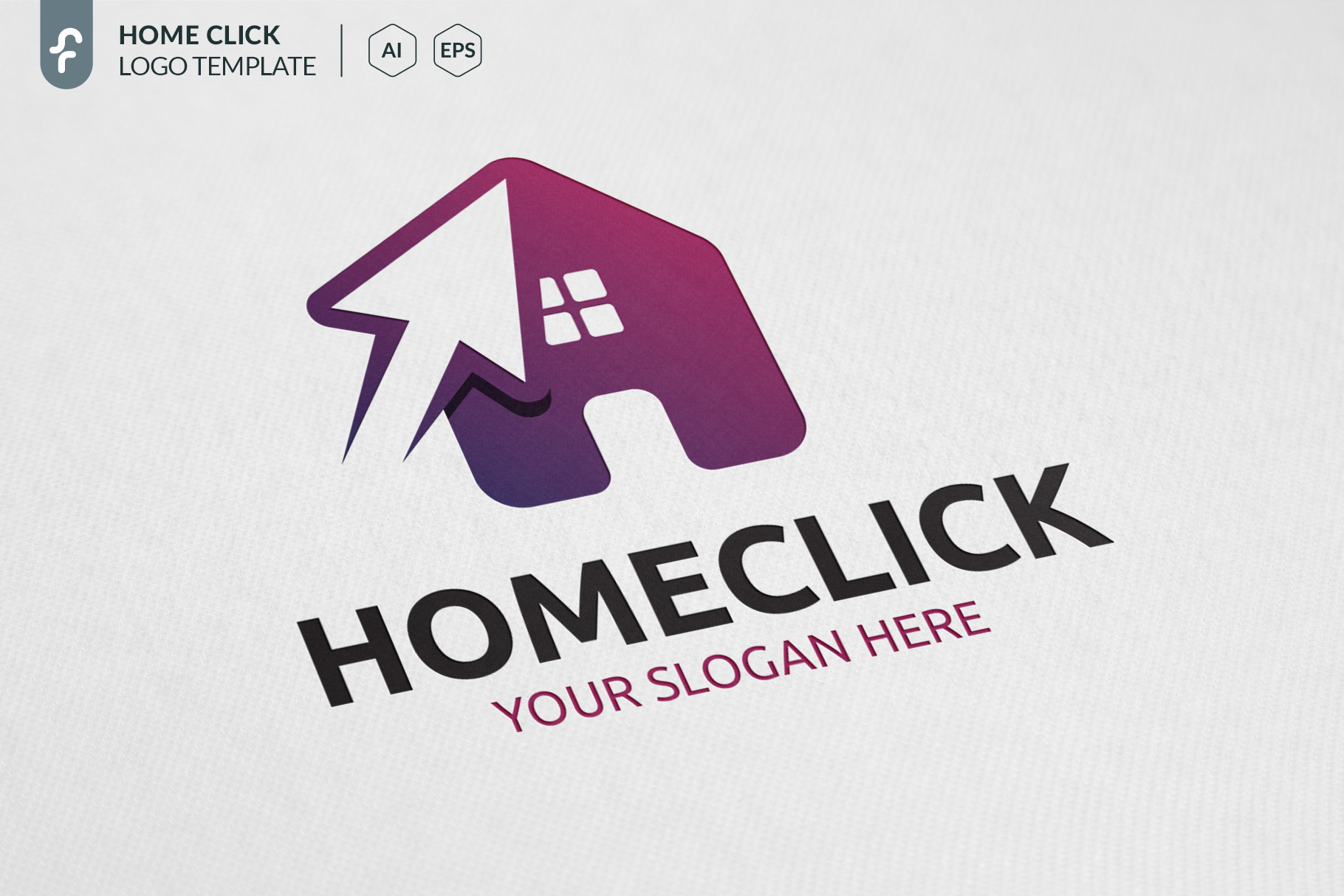 Home Click Logo, a Branding & Logo Template by ft.studio
