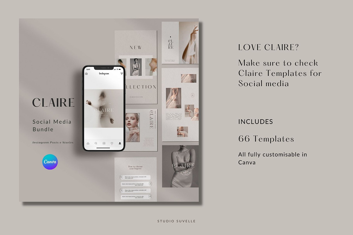 CLAIRE Logo Kit, a Branding & Logo Template by Studio Suvelle