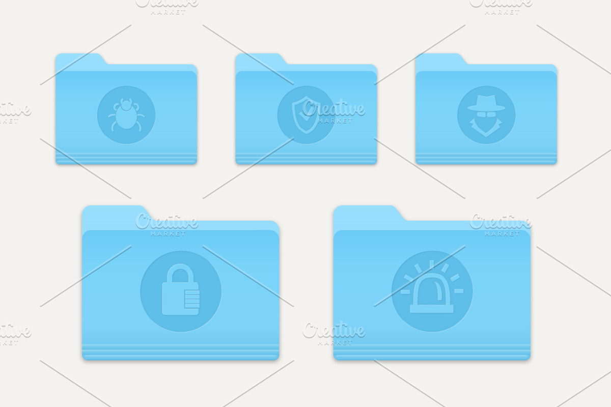 Security Folder Icons Set 2, an Icon by Alex Serada