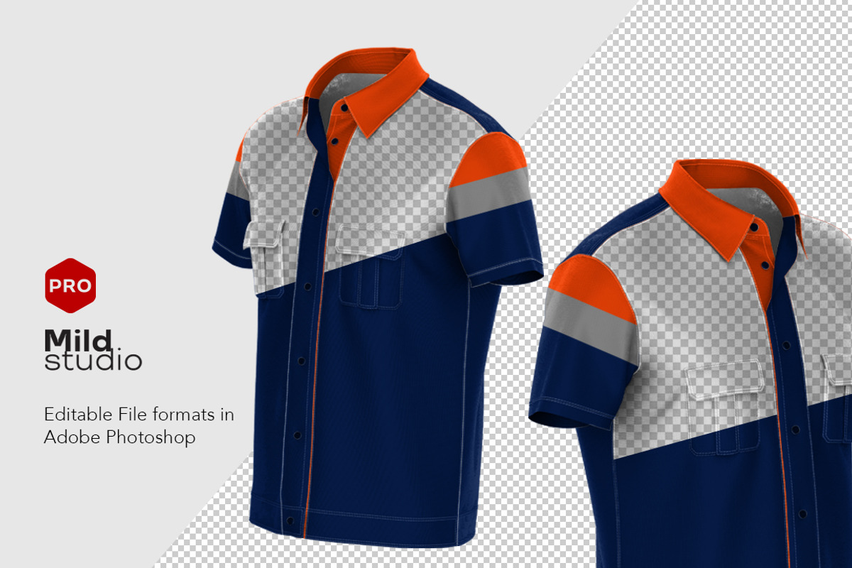 Work Uniform SS Mockup V.01, a Shirt Mockup by Mildstudio