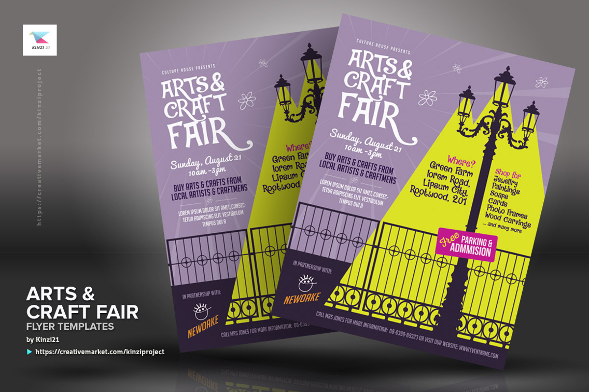 Arts & Craft Fair Flyers, a Flyer Template by kinzi21