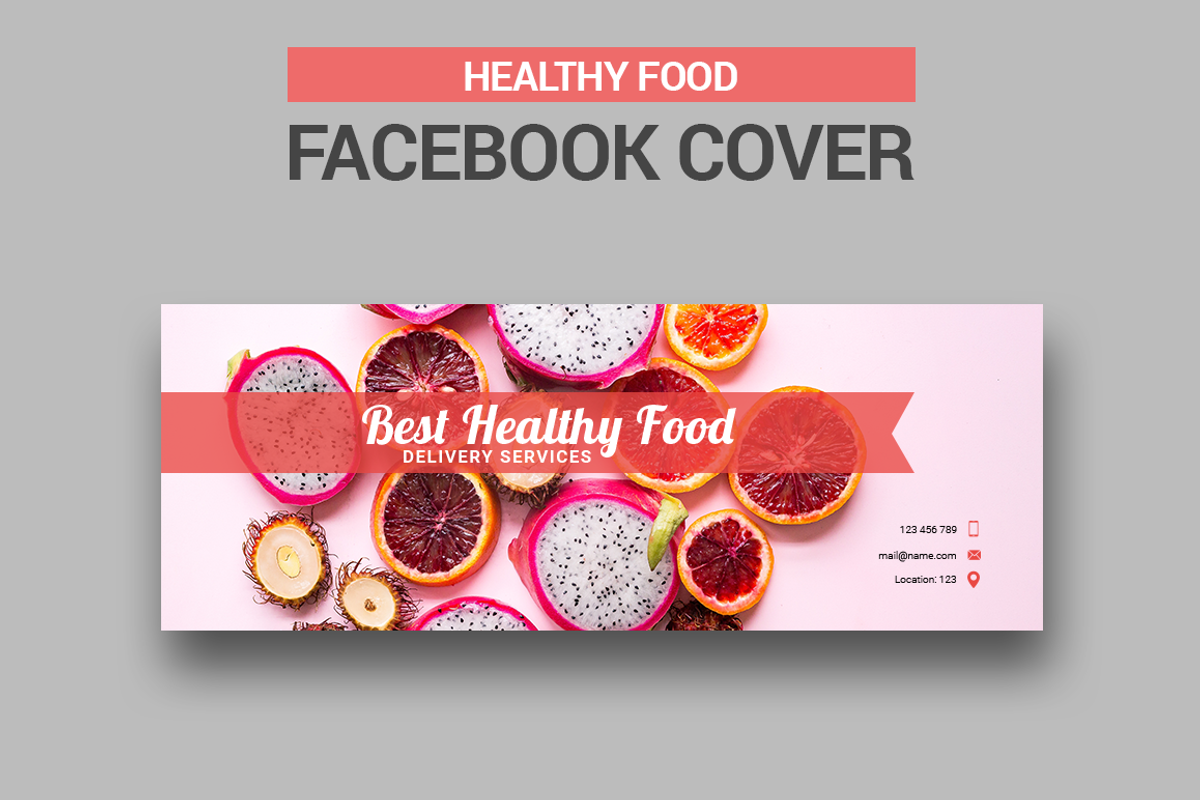 Healthy Food Facebook Cover, a Social Media Template by UNIK Agency