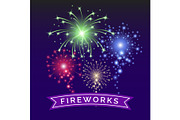 Fireworks vector banner template, an Object Graphic by Pavlo Plakhotia ...