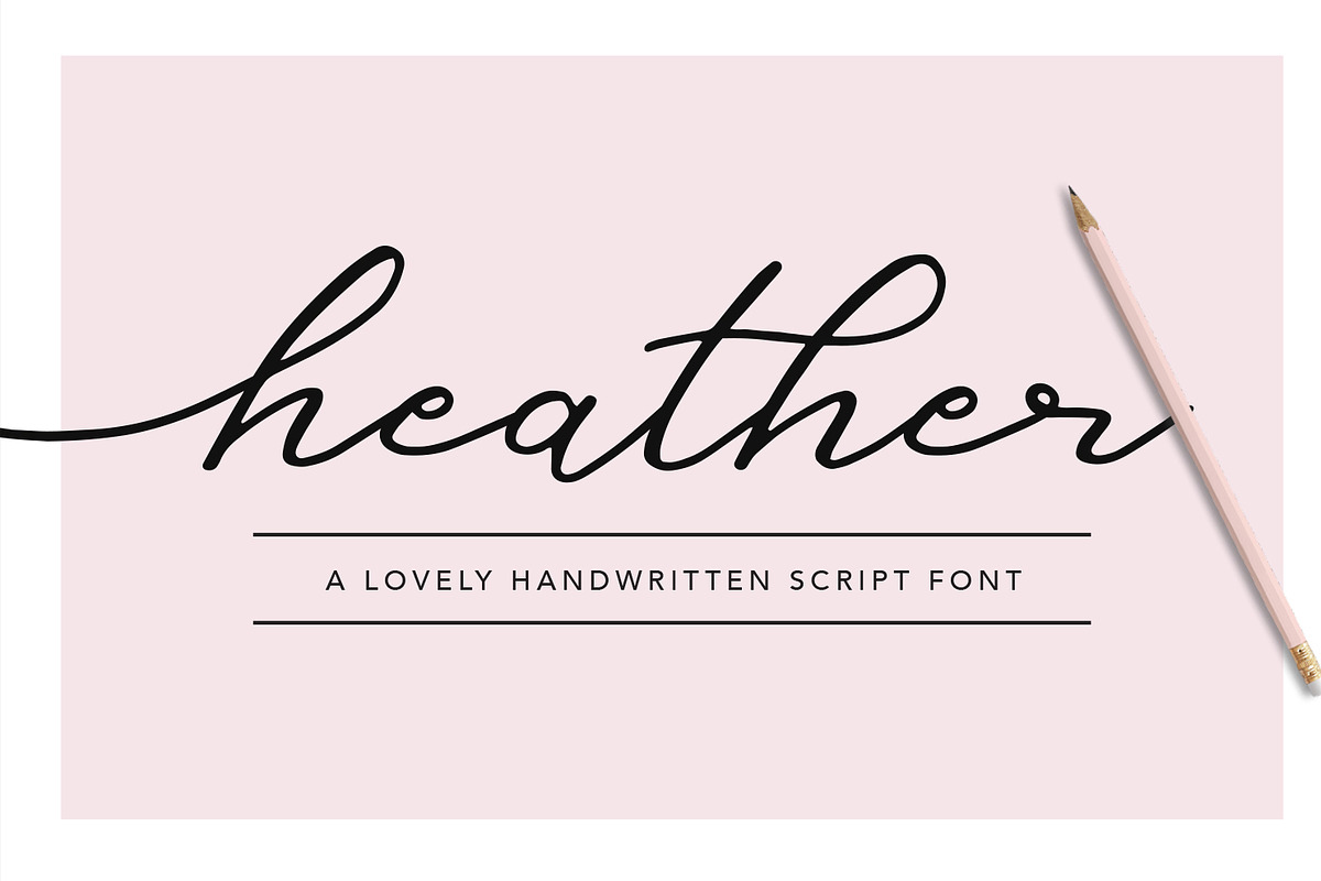 Heather Script, a Script Font by Bianca B.