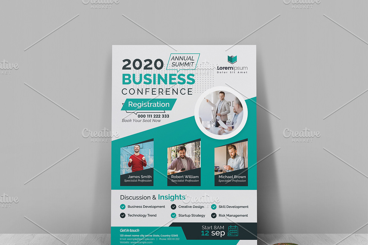 Conference Flyer, a Flyer Template by Cristal Pioneer