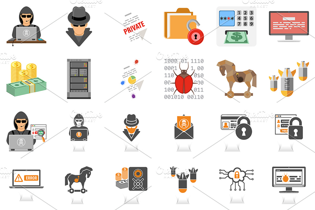 Cyber Crime Concept with Hacker, a Person Illustration by TAlex