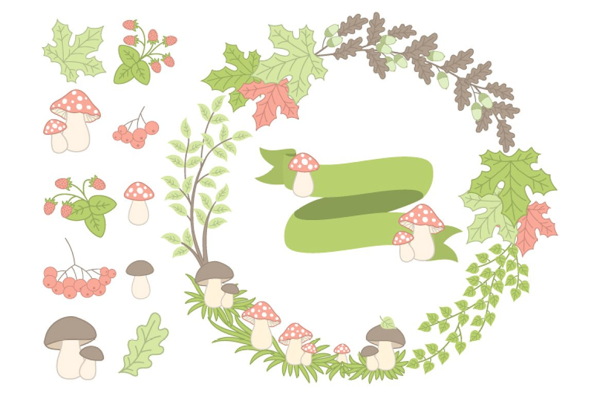 Vector Forest Clipart | Illustrations ~ Creative Market