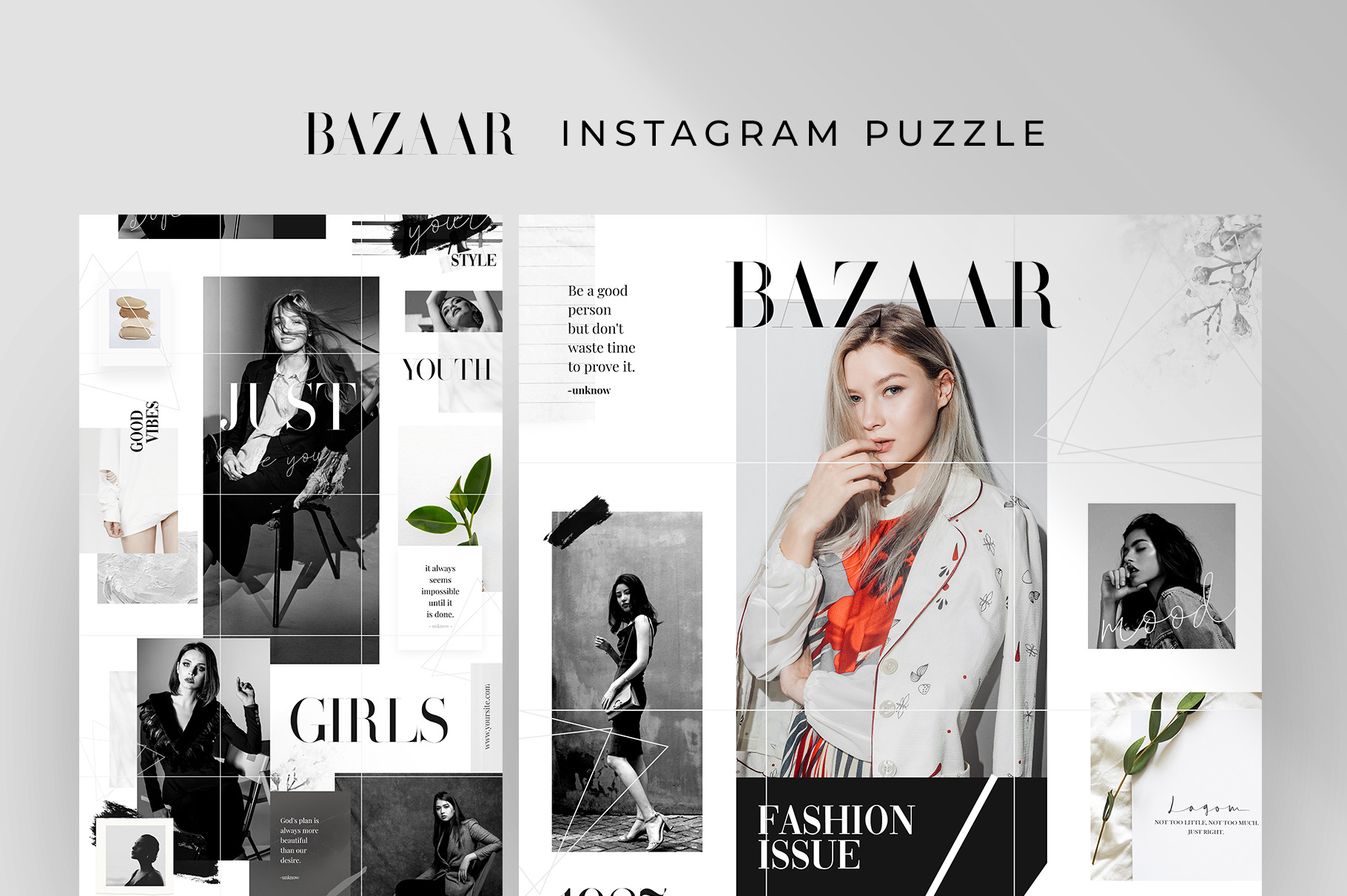 Bazaar - Instagram puzzle, a Social Media Template by Helloxandro