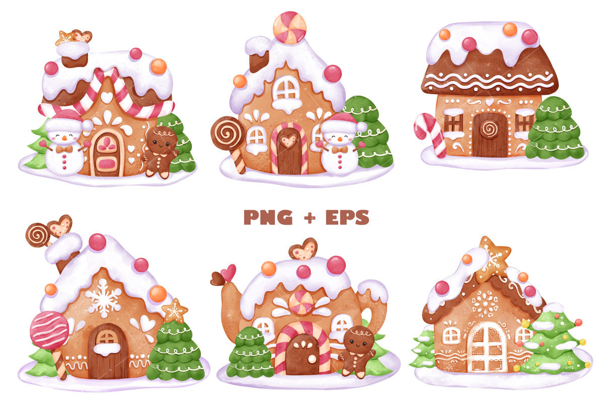 Christmas Ginger Bread House Clipart