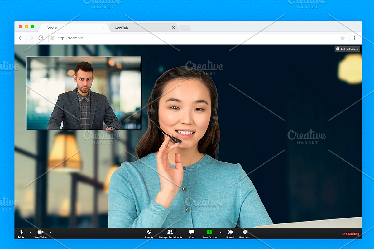 Zoom Meeting Mockup Kit, a Mockup by ZP Design