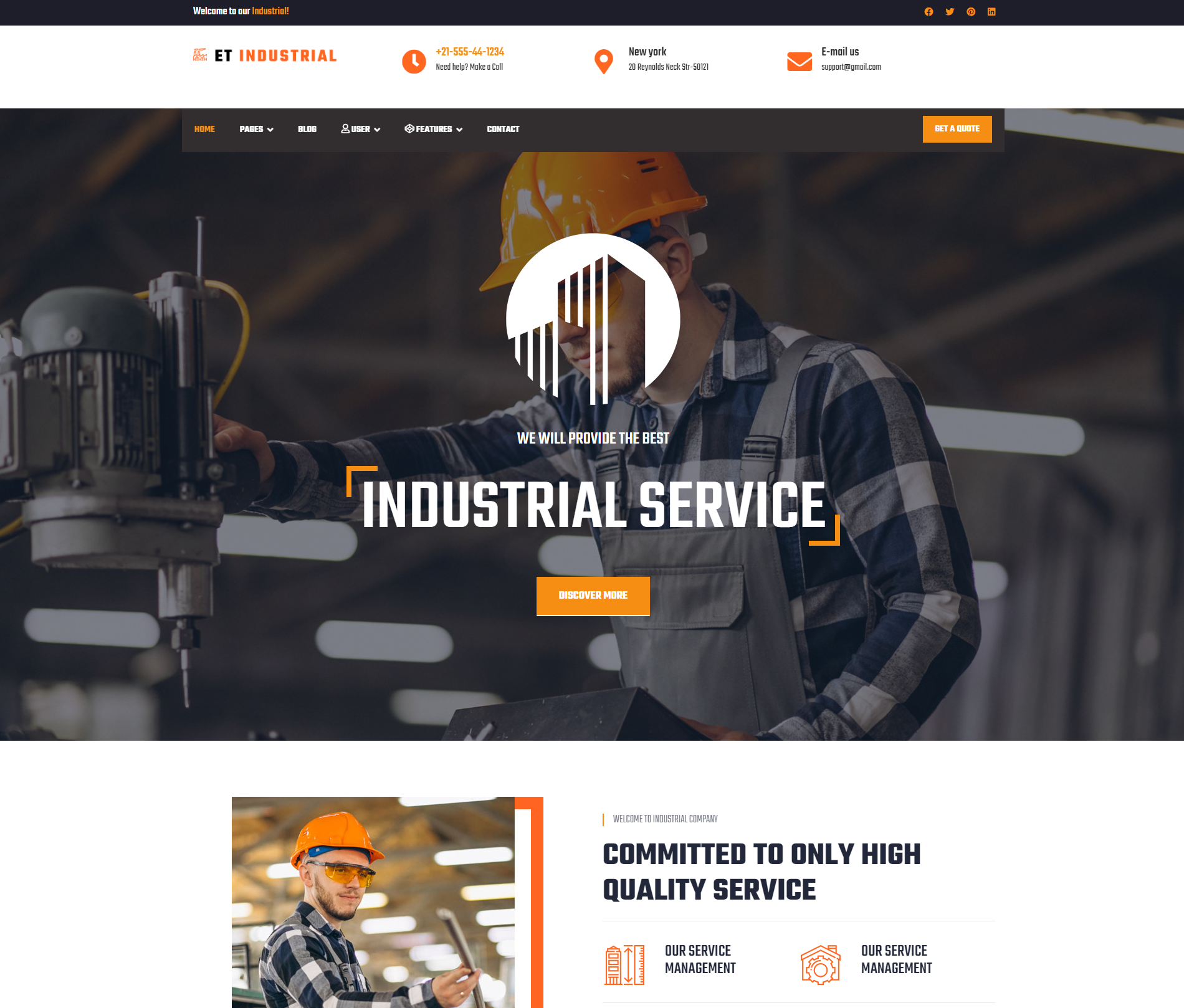 ET Industrial - Industry Template, a Websites & App Template by LTheme