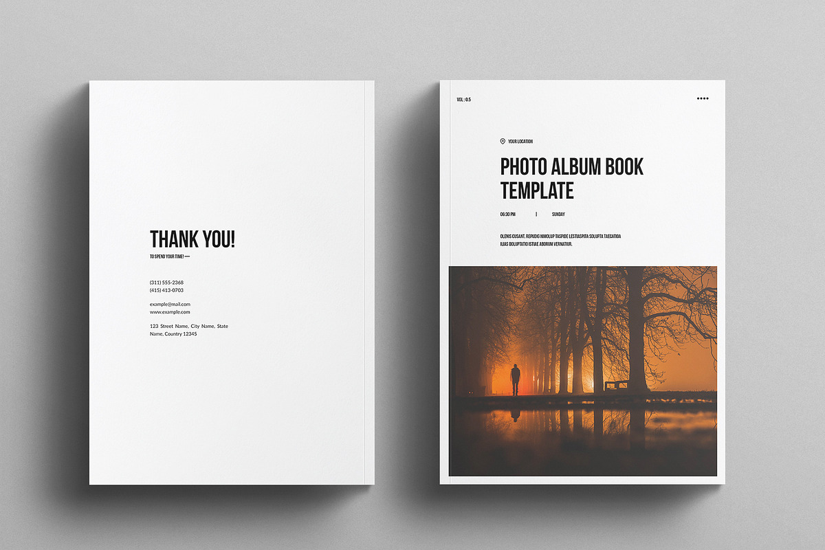Photo Album Book Template, a Magazine Template by E-Type