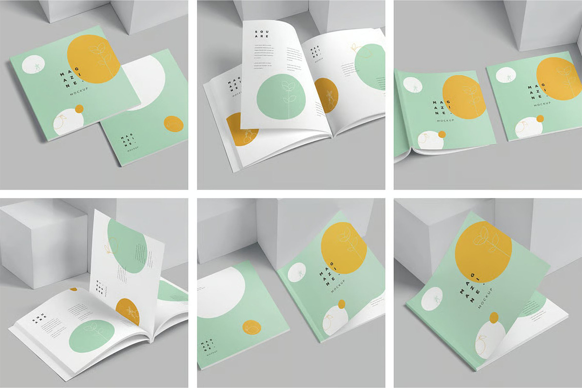 Square Magazine Mockups