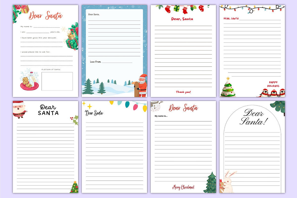 Mega Letter to Santa Bundle Canva