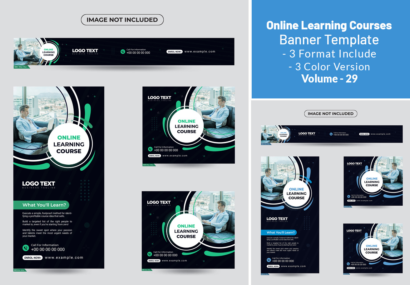 Online Learning Courses Banner, a Social Media Template by MRI STUDIO