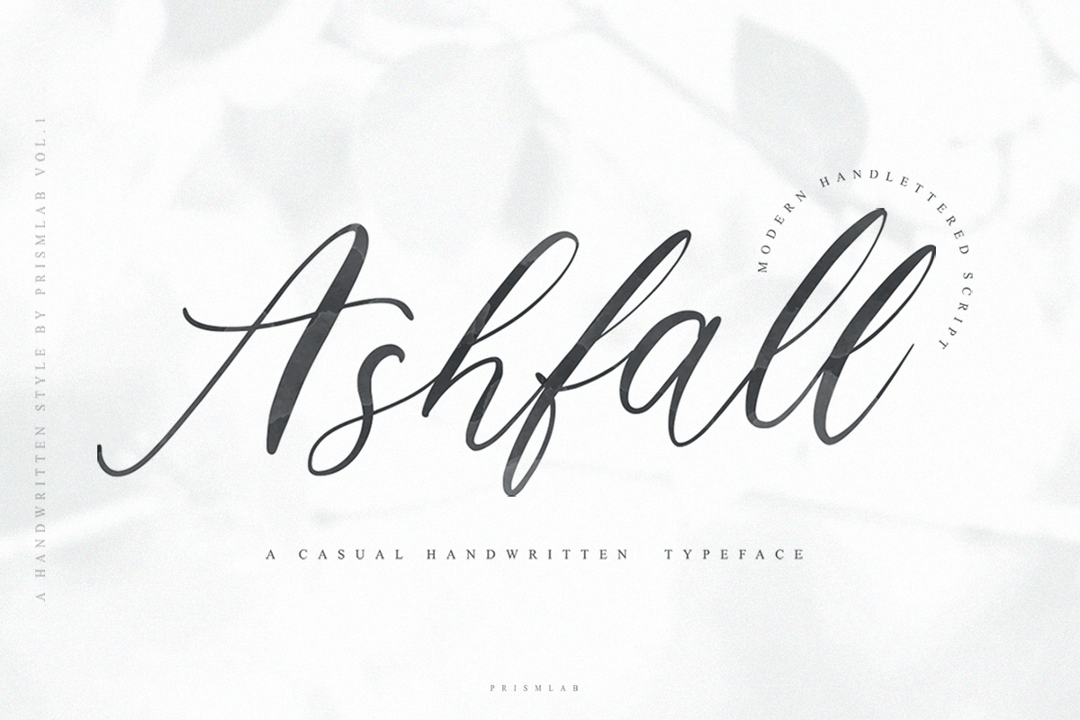 Ashfall | A Luxury Calligraphy Font, a Script Font by PrismLAB