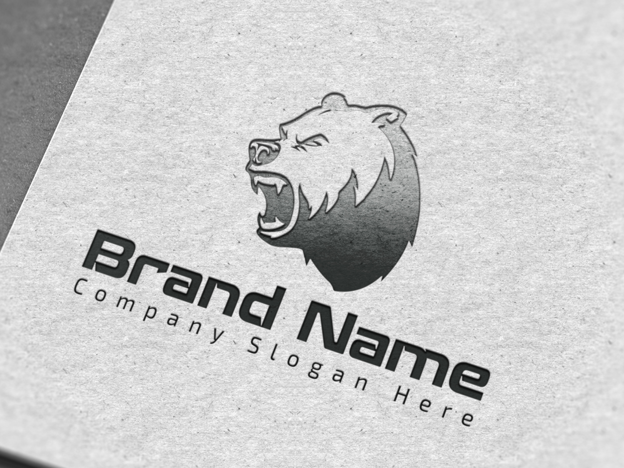 Modern Bear Logo - Mock-Up & Vector, a Branding & Logo Template by Multiple