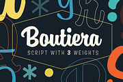 Boutiera Family, a Script Font by Mika Melvas