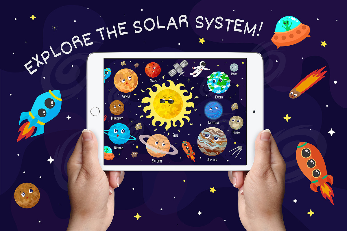 Outer Space for kids, an Education Illustration by SvetaDraws