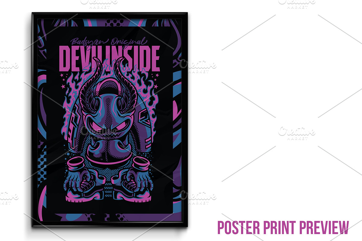 Devil Inside Illustration, an Illustration by badsyxn