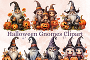Watercolor Halloween Gnomes Clipart | Creative Market