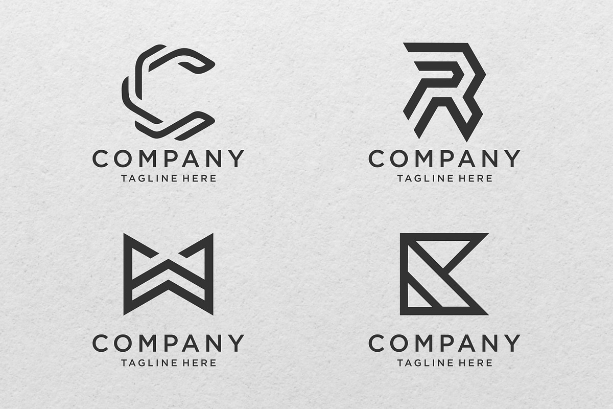Set of monogram logo design. PART 3, a Branding & Logo Template by ...