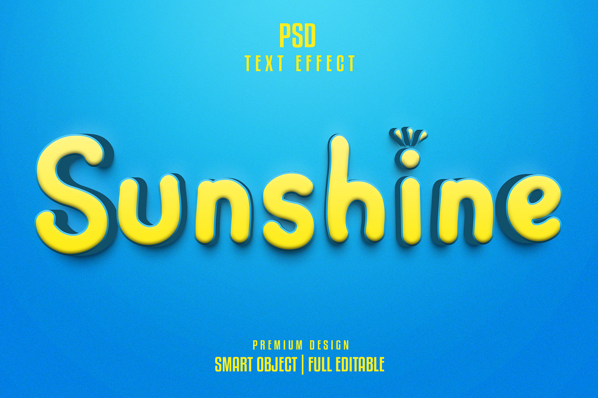 Sunshine Text Effect, a Layer Style Add-On by himelgfx
