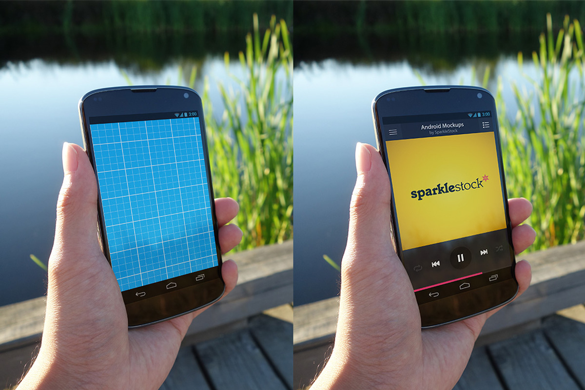 12 Realistic Android Mockups, an Android Mockup by SparkleStock ...