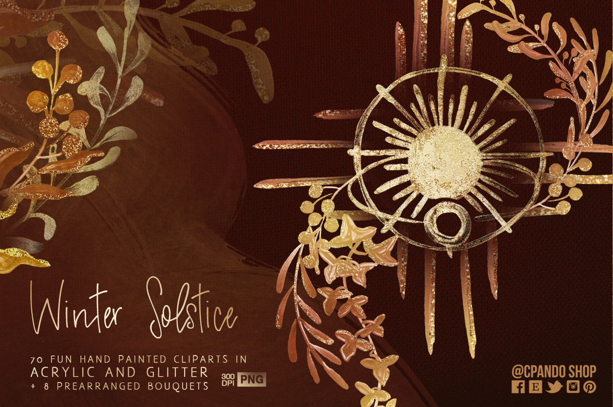 Winter Solstice Astronomy Astrology, a Decorative Illustration by ...
