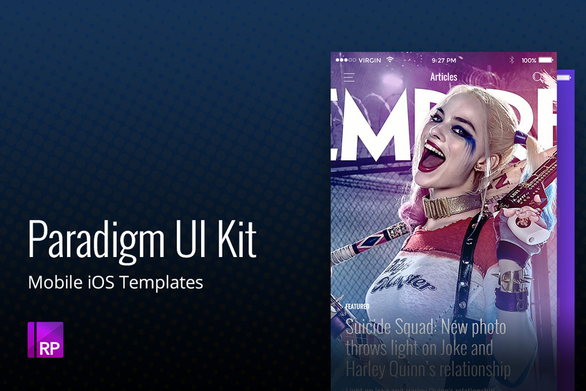 Paradigm UI Kit for Axure (iOS), an UI Kit Template by Axure Themes