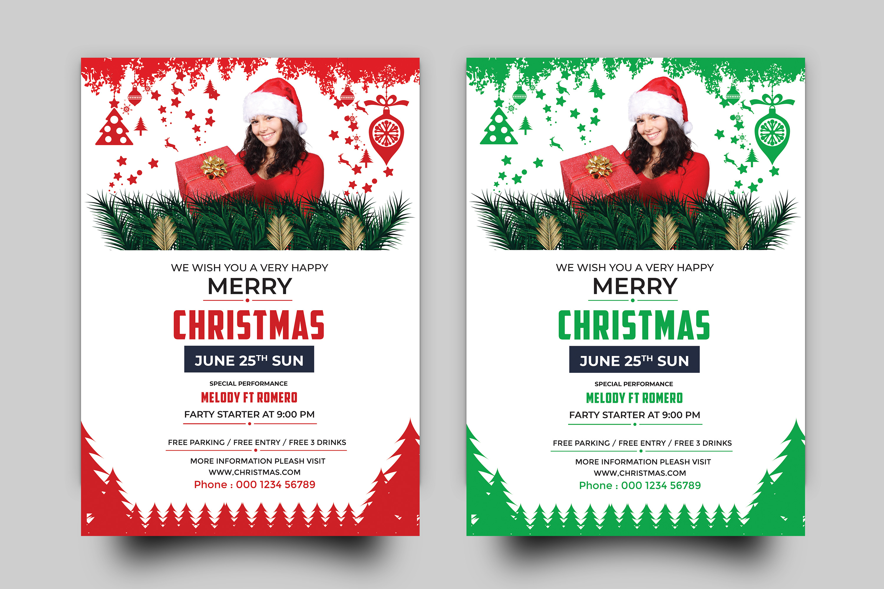 Christmas Festivity flyer, a Flyer Template by UI_Expert
