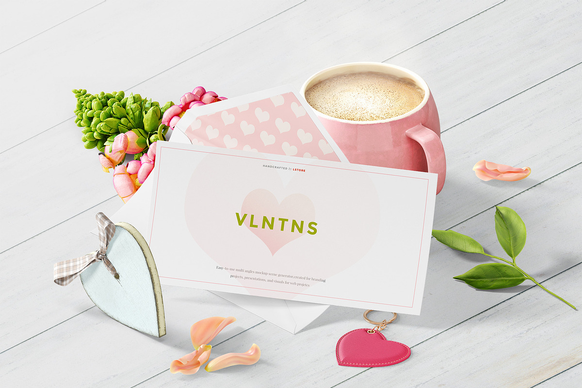 Mockup Scenes for St.Valentine's day, an iPhone Mockup by ls.graphics