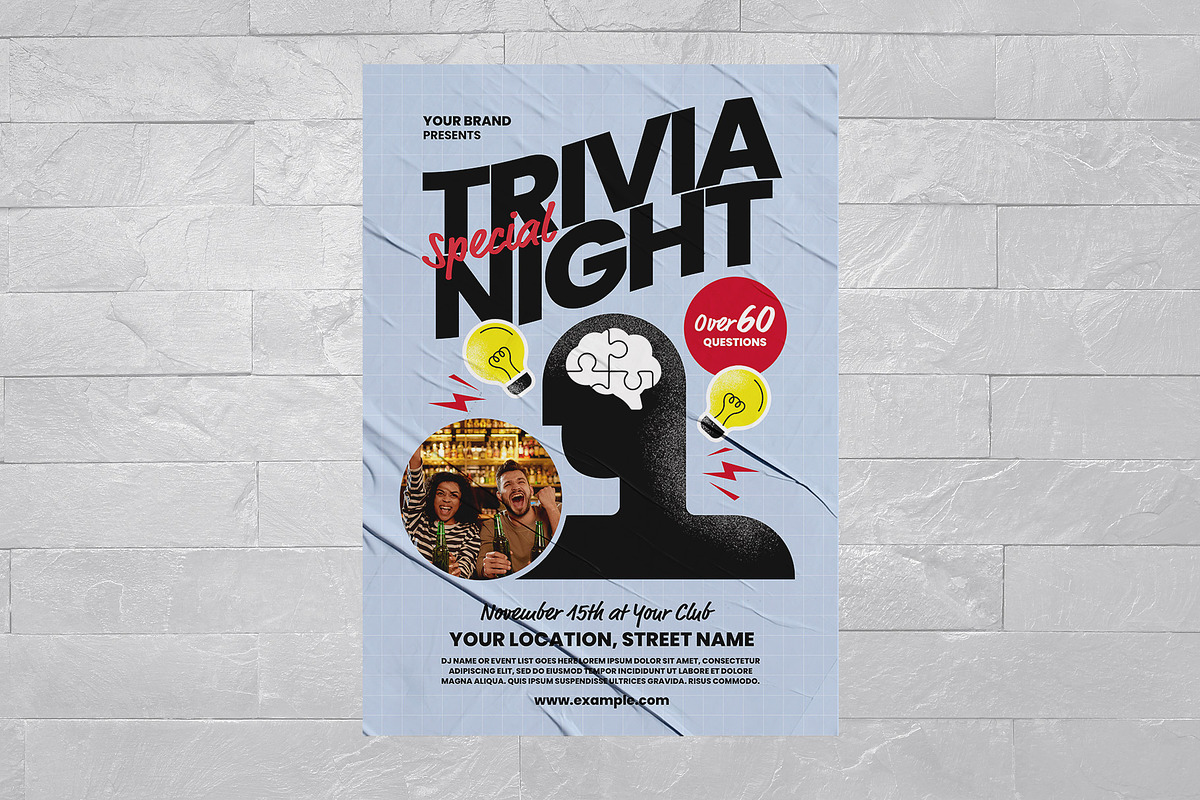 Trivia Night Flyer Template, a Flyer Template by BrandPacks