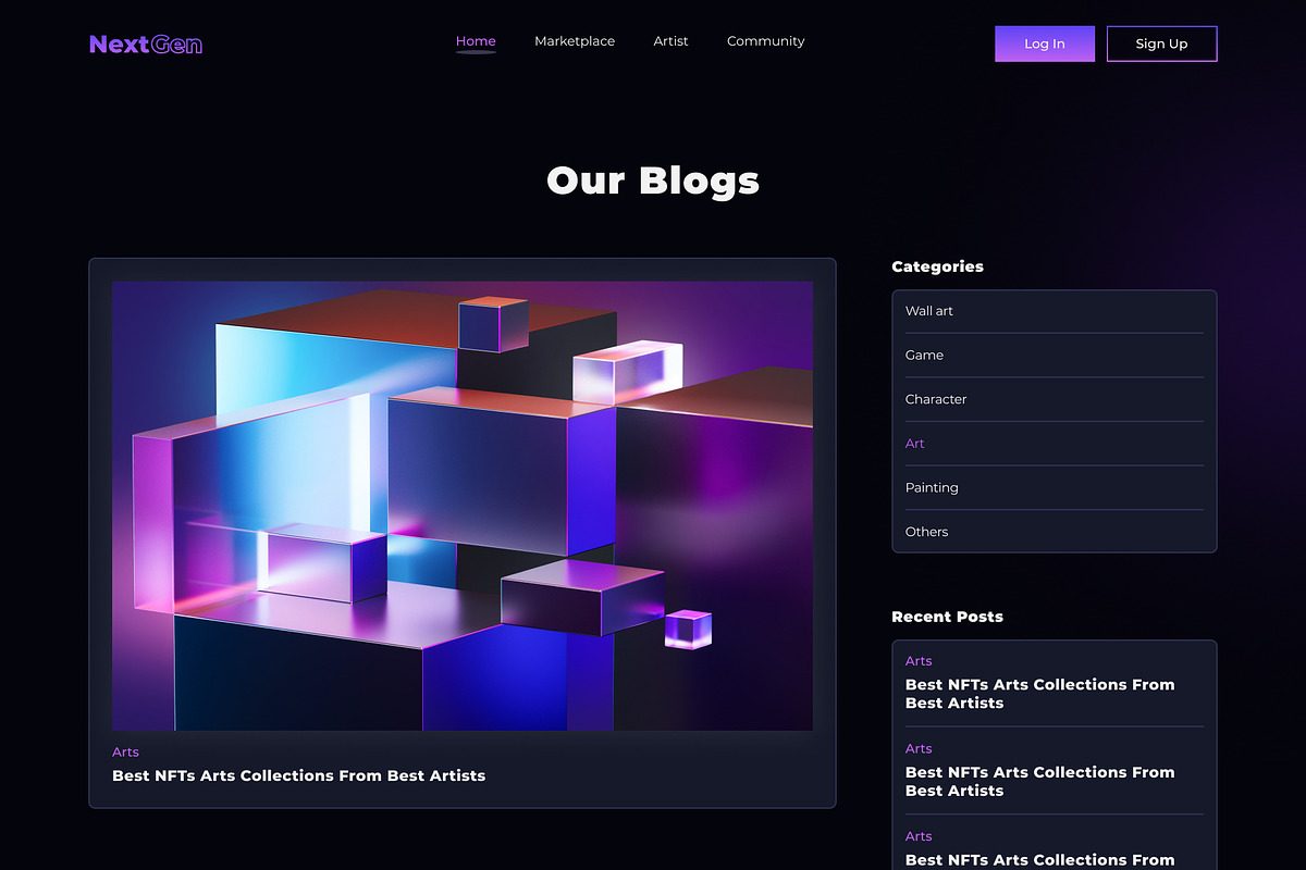 NextGen NFT Marketplace Figma Template