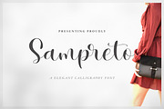 Sampreto | Elegant Calligraphy Font, a Script Font by Megatype