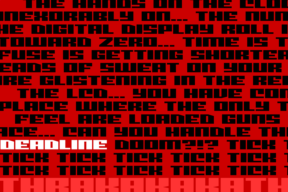Deadline Extended ultrawide 3D font, a Font by Comicraft Fonts