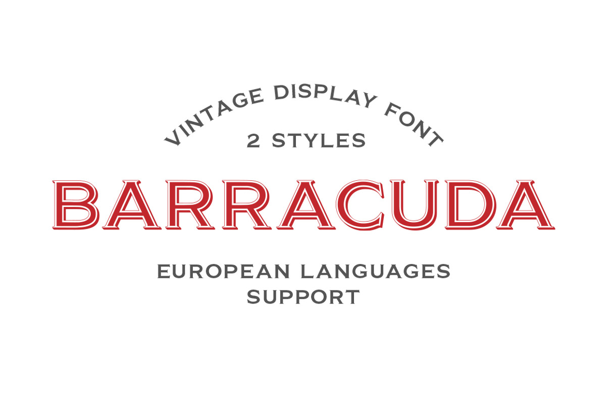 Barracuda Display - Logo Font, a Serif Font by vatesdesign