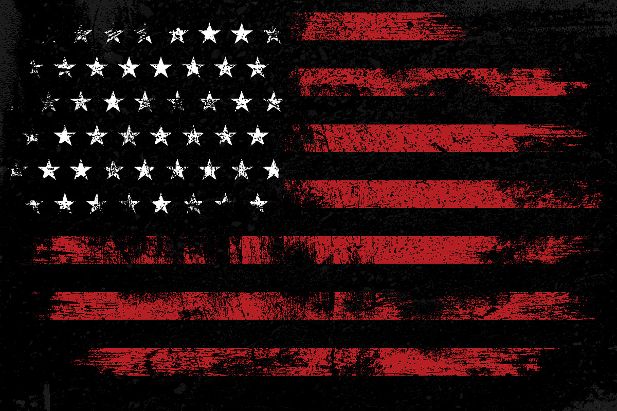 4 Distressed USA Flag, an Illustration by CCONCEPTLAB