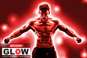 Behind Glow Photoshop action, an Action Add-On by designvillage