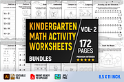 Kindergarten Math Activity Worksheet, a Print Template by Book2bees
