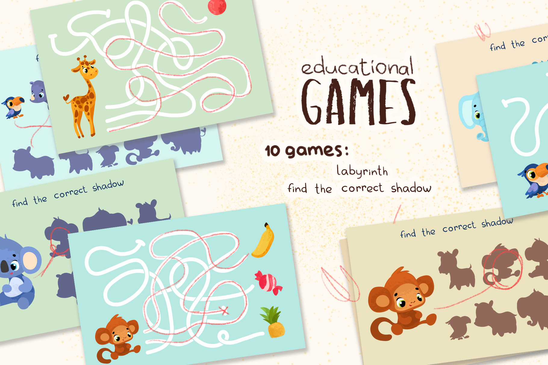 Educational games with animals, an Animal Illustration by tata_ota