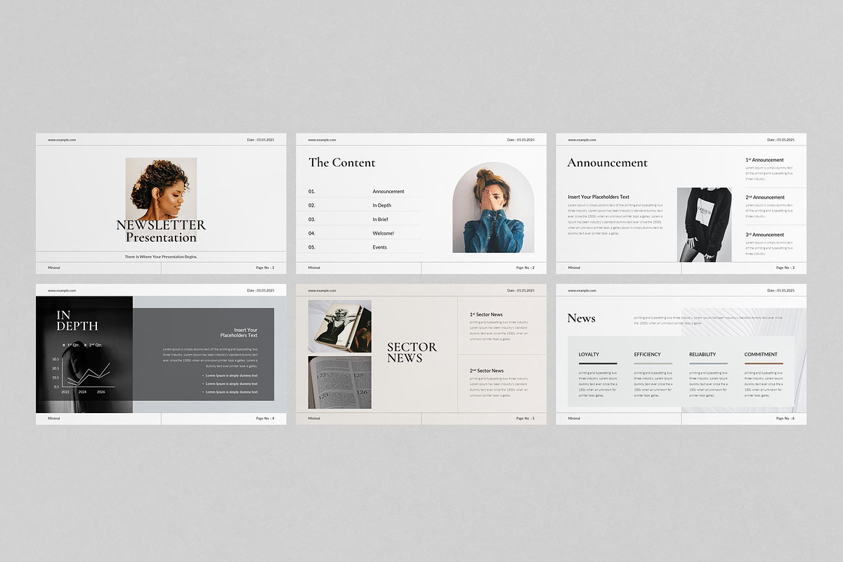 Newsletter Presentation Template, a Presentation Template by E-Type