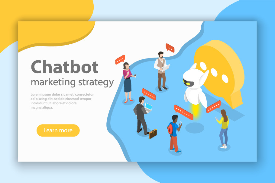Chatbot marketing strategy, a Technology Illustration by AndriiStore