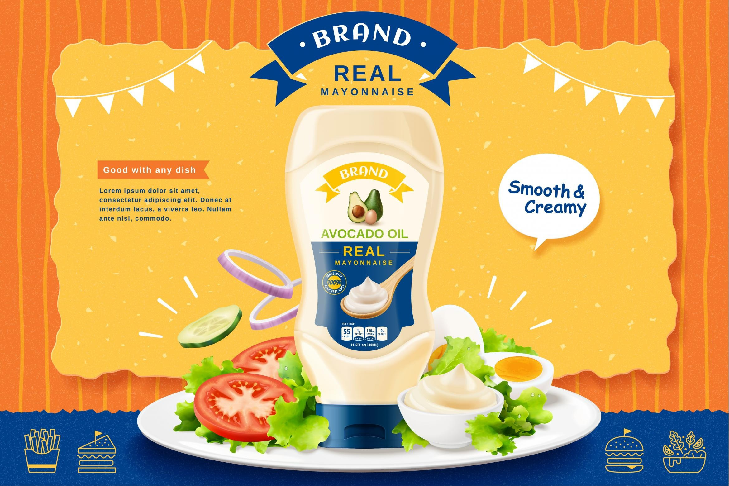 Real mayonnaise ad, a Flyer Template by TotallypicRF