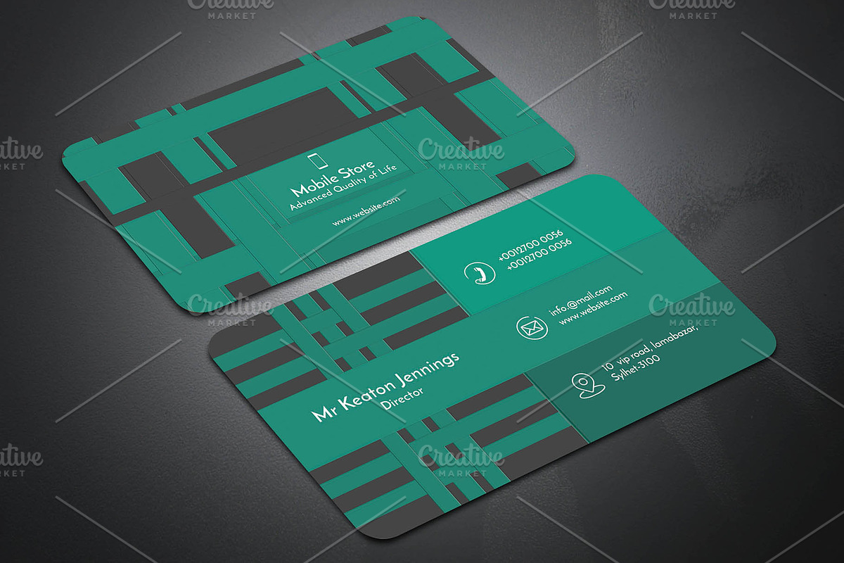 Mobile Store Business Card, a Business Card Template by Helal Shop