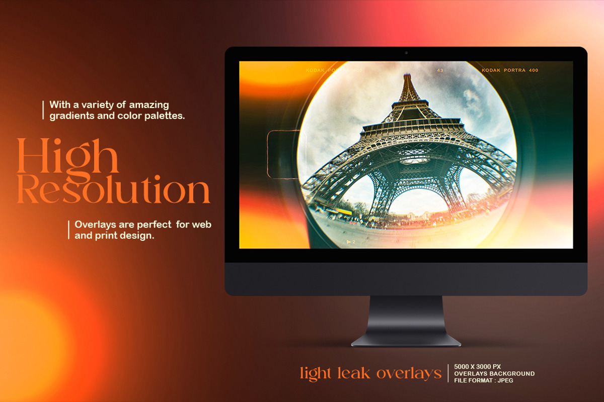 100 Light Leak Lomo Overlays Pack, a Texture Graphic by Cursedesign