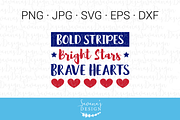 Bold Stripes Bright Stars July 4th, an Illustration by SavanasDesign