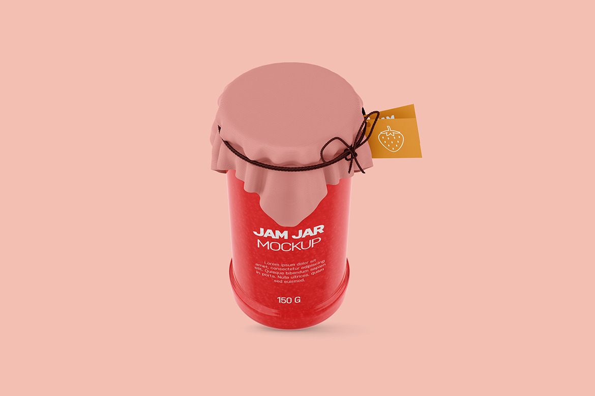 Fruit Jam Jar mockup, a Packaging Mockup by Qaleb Studio
